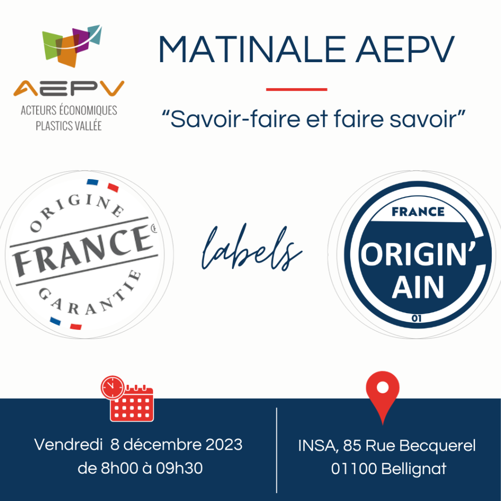 ANNULATION MATINALE AEPV : Savoir-Faire & Faire Savoir, Comment les labels peuvent aider les ...