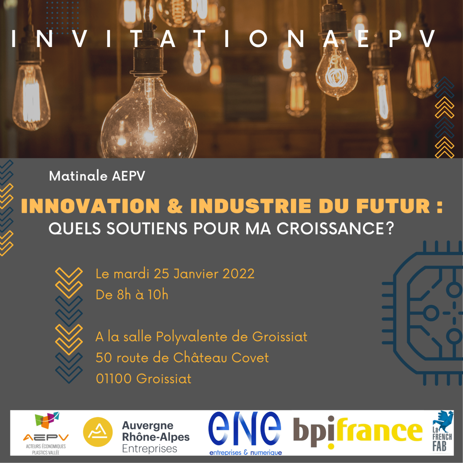 Matinale AEPV : Innovation & Industrie du Futur, quels soutiens pour ma croissance ? - AEPV